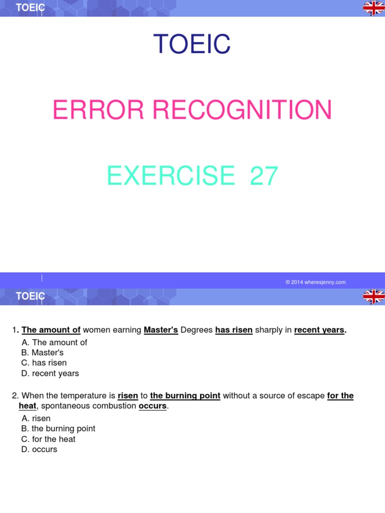 Error Recognition Ppt27 Pdf