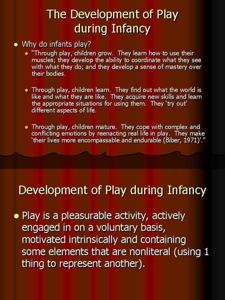 The Development of Play During Infancy: Why Do Infants Play? | PDF ...