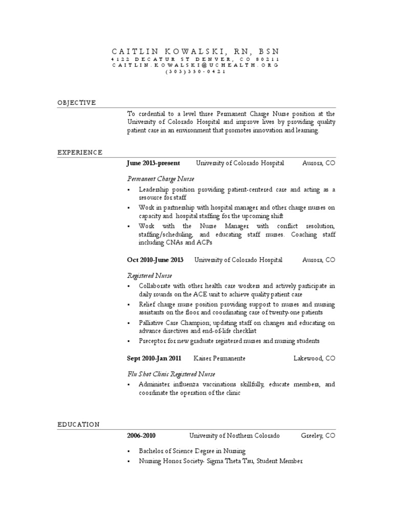 Level III Resume - Final | PDF | Influenza Vaccine | Nursing