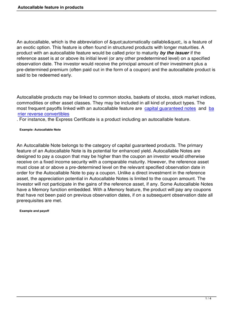 Capital Guaranteed Notes Ba Rrier Reverse Convertibles: Example ...