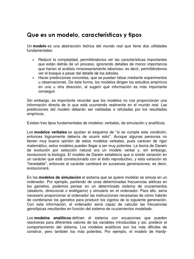 Que Es Un Modelo | PDF | Teoría del modelo | Aleatoriedad