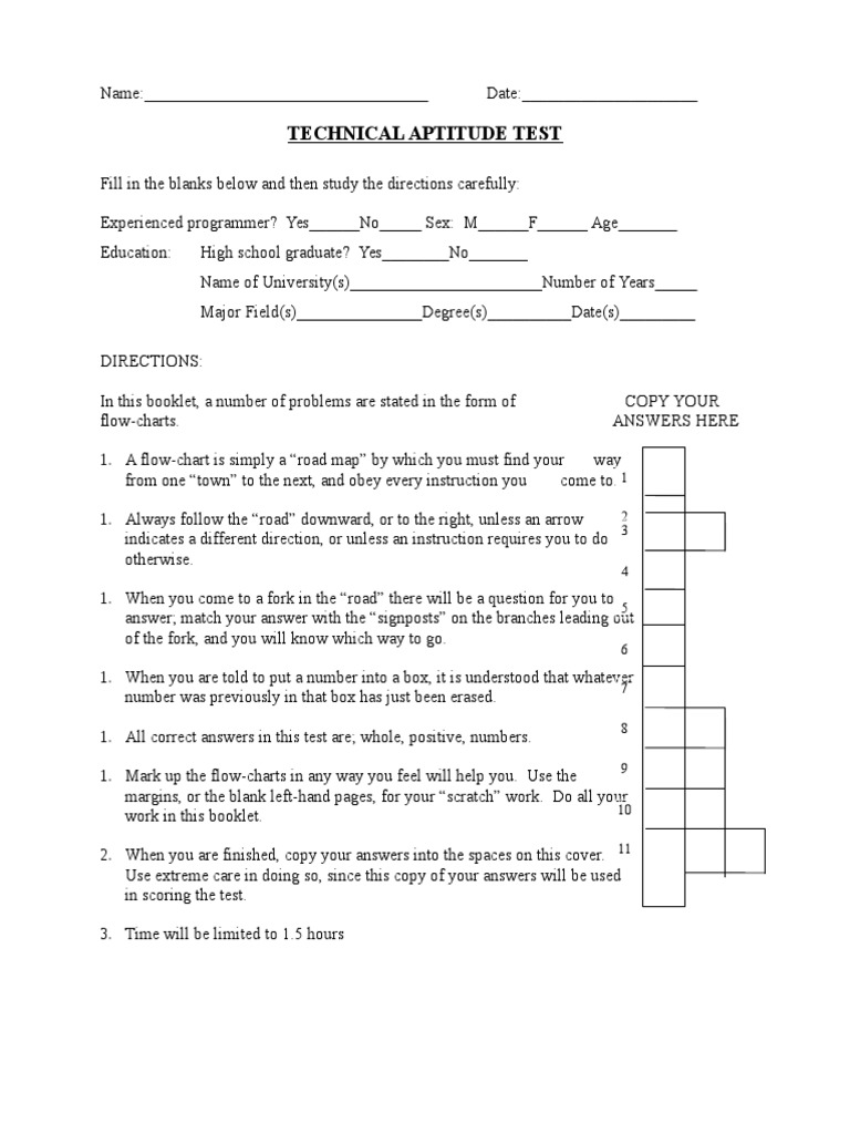 Technical Aptitude Test | PDF | Computing And Information Technology