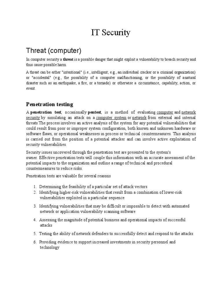 IT Security Threats, Vulnerabilities, and Attacks Explained | PDF | Vulnerability (Computing ...
