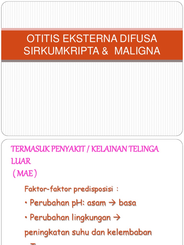 Otitis Eksterna Difusa Dan Maligna | PDF