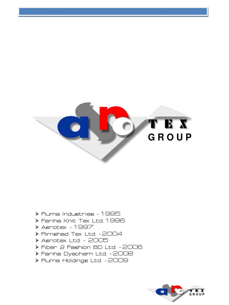 ASROTEX Group - Knit Garment Manufacturer | PDF | Suit (Clothing ...