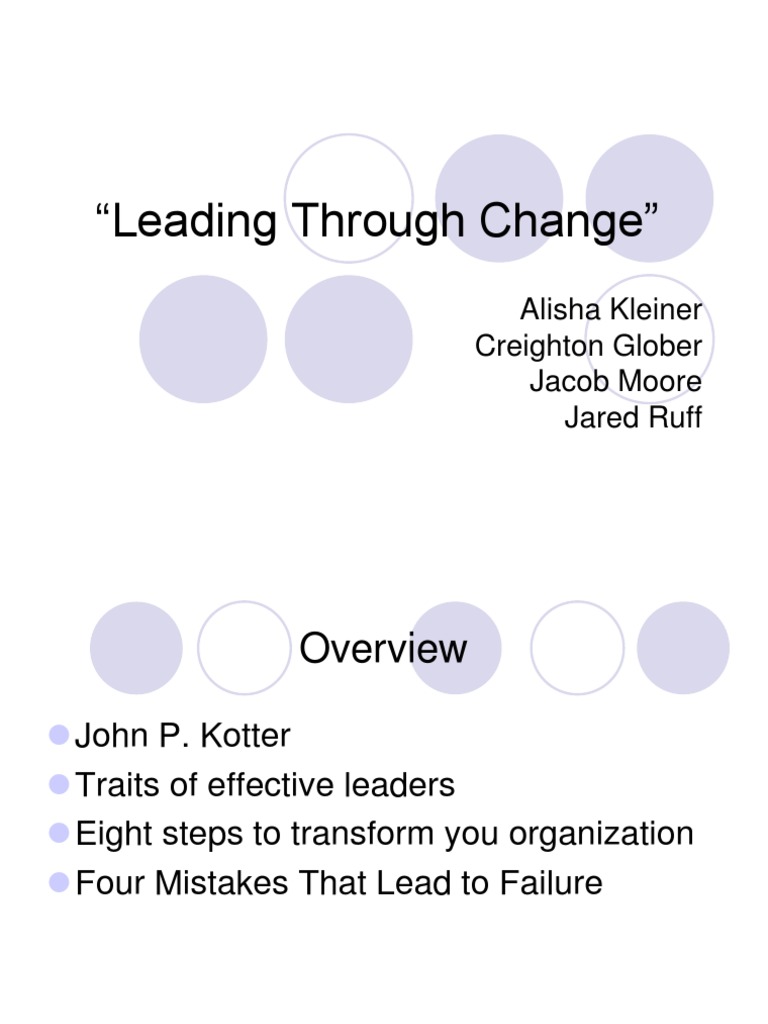 Leading Through Change Presentation | Download Free PDF | Leadership ...
