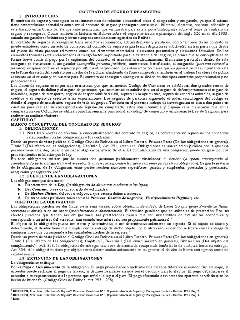 Contrato de Seguros y Reaseguros (Oficio) Del Wini Poo | PDF | Póliza de seguros | Riesgo financiero
