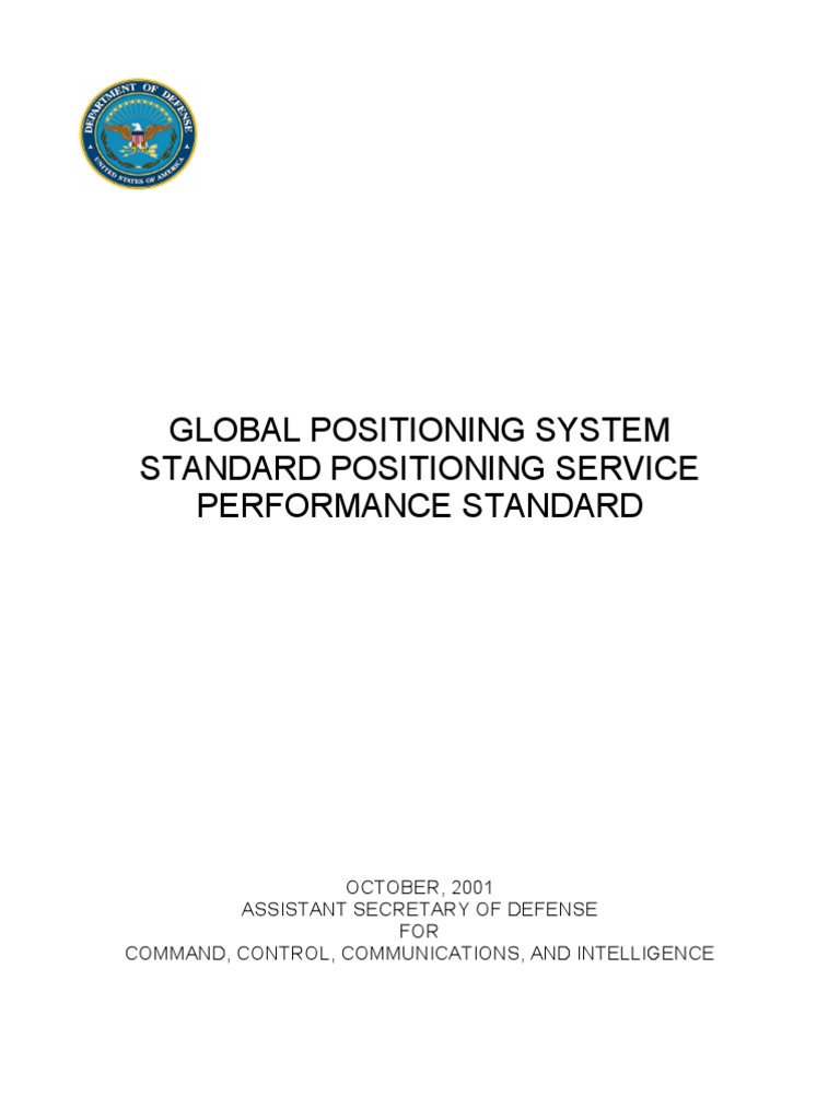 2001 SPS Performance Standard FINAL | PDF | Global Positioning System ...