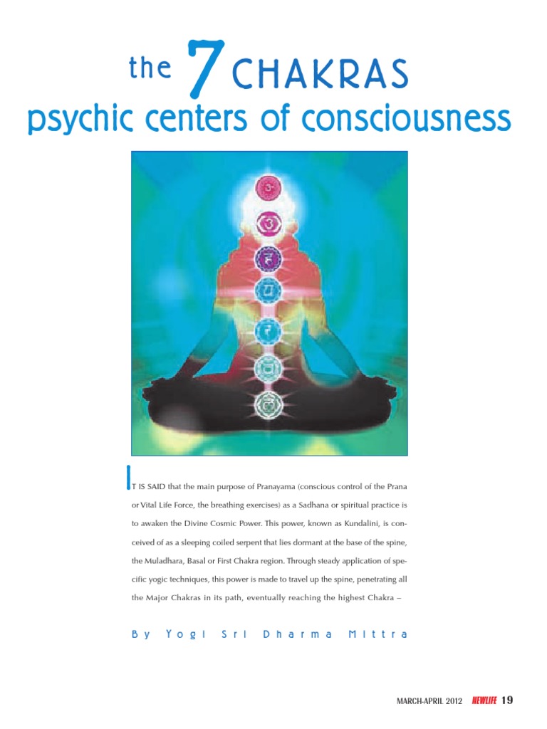 Psychic Centers of Consciousness: Chakras | PDF | Kundalini | Mental ...