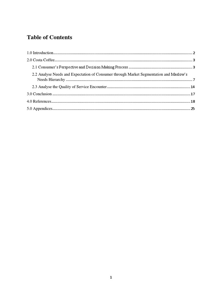 Costa Coffee | PDF | Self Actualization | Consumer Behaviour