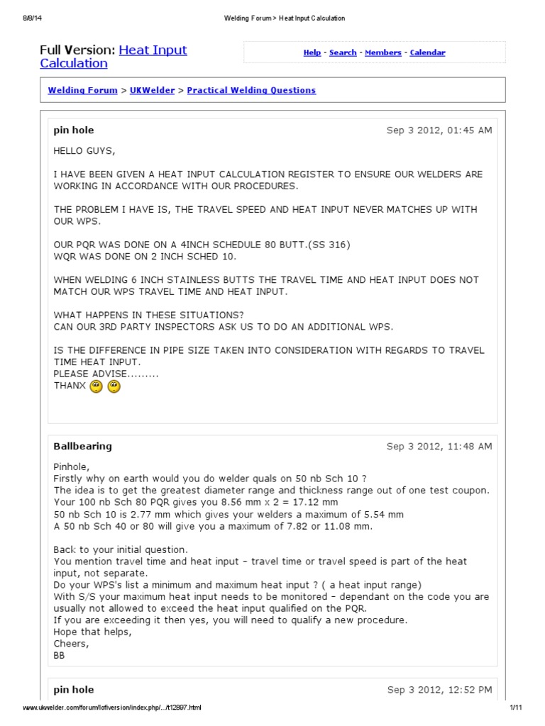 Full Version:: Heat Input Calculation