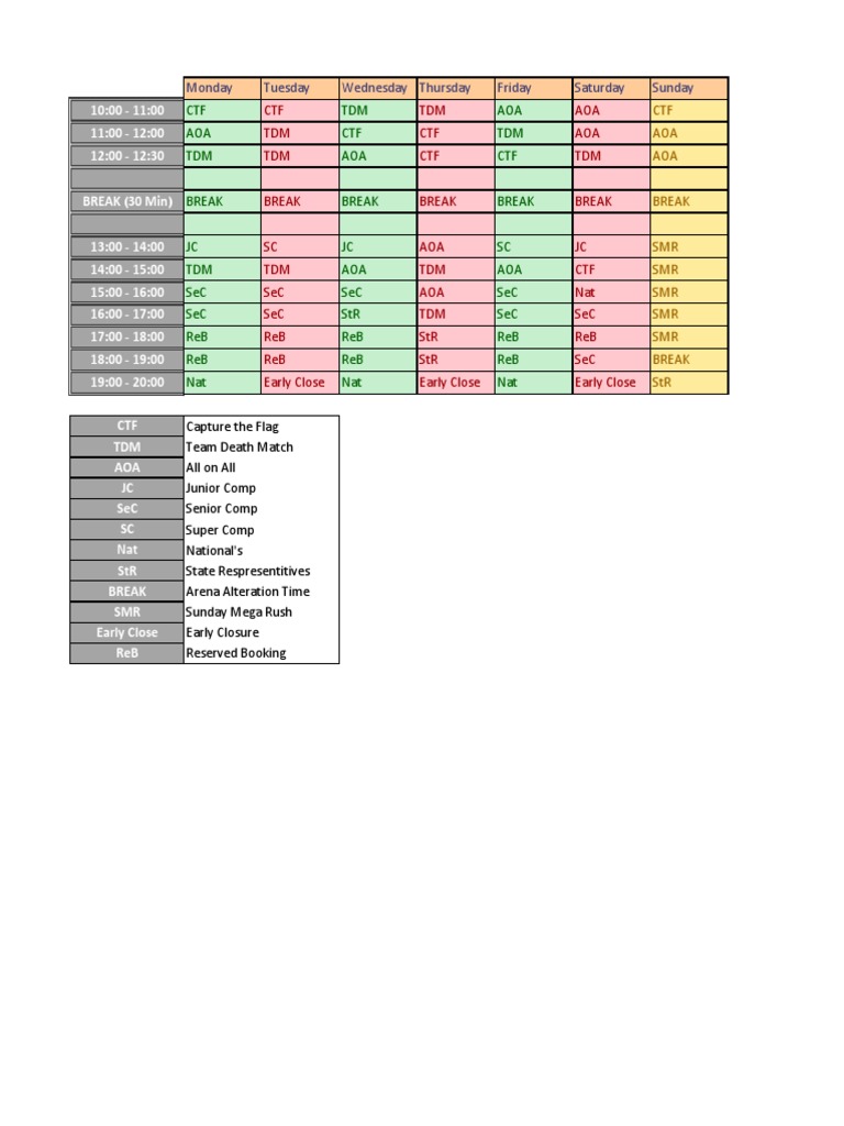 PSL - Timetable | PDF