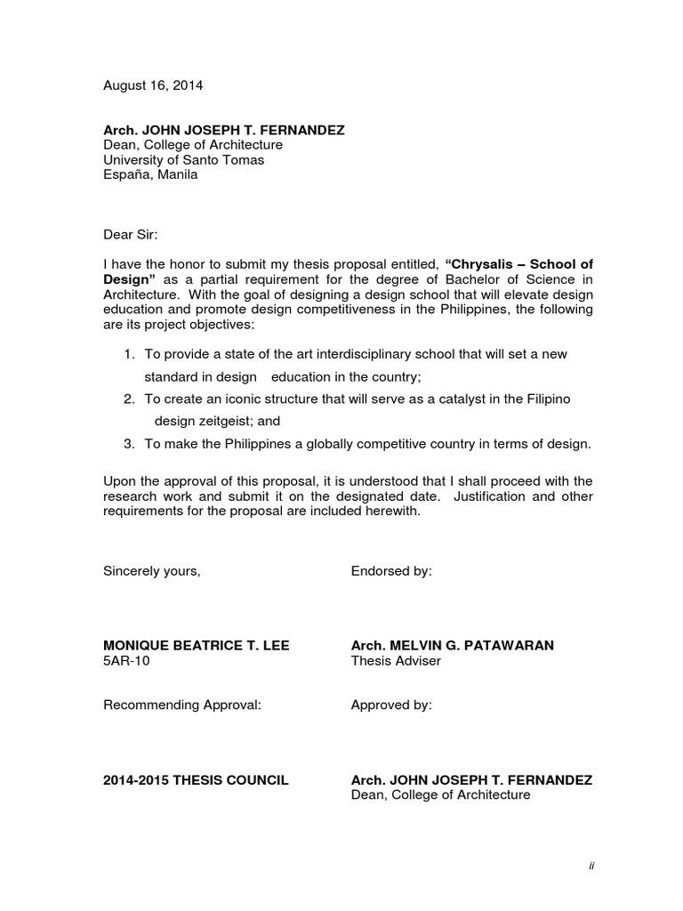 Letter To The Dean | PDF