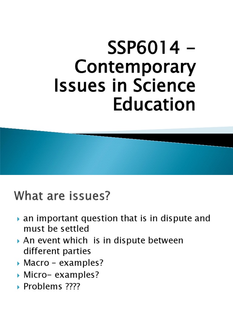 Contemporary Science Education Issues | PDF | Career & Growth