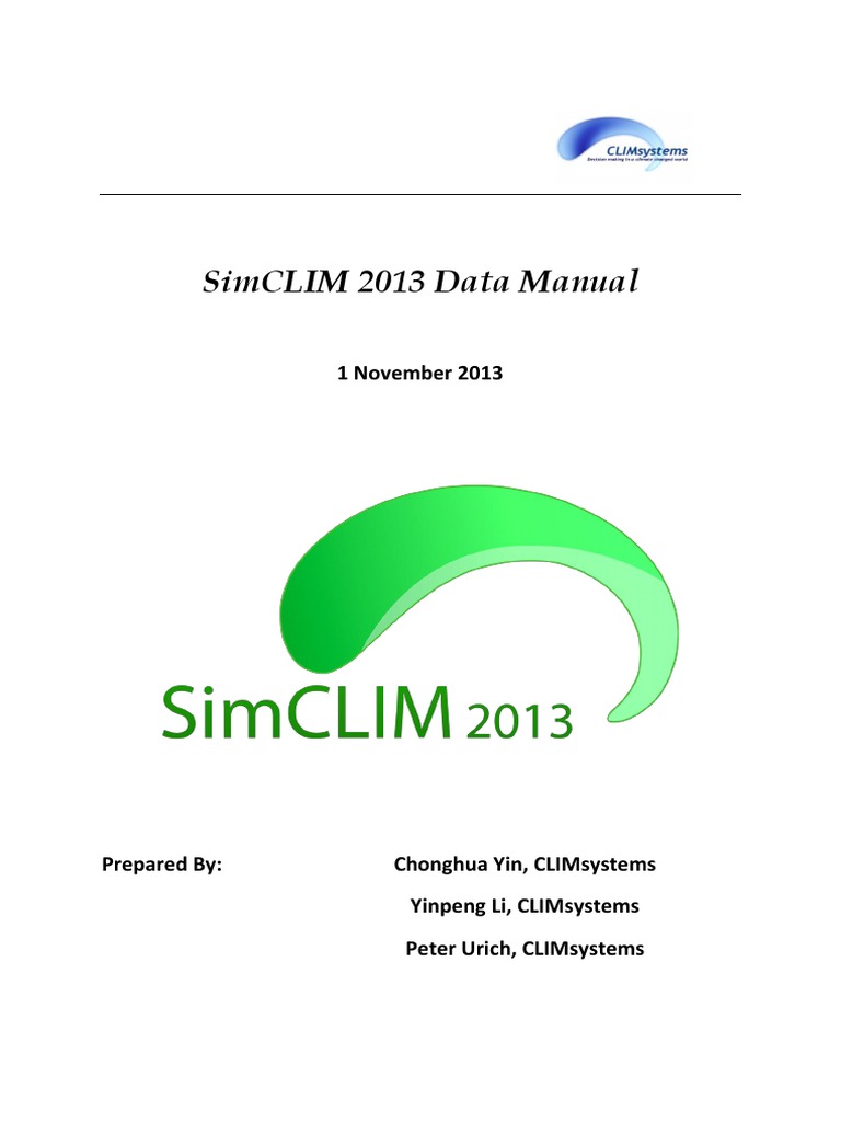 SimCLIM 2013 AR5 Data Manual | PDF | General Circulation Model ...