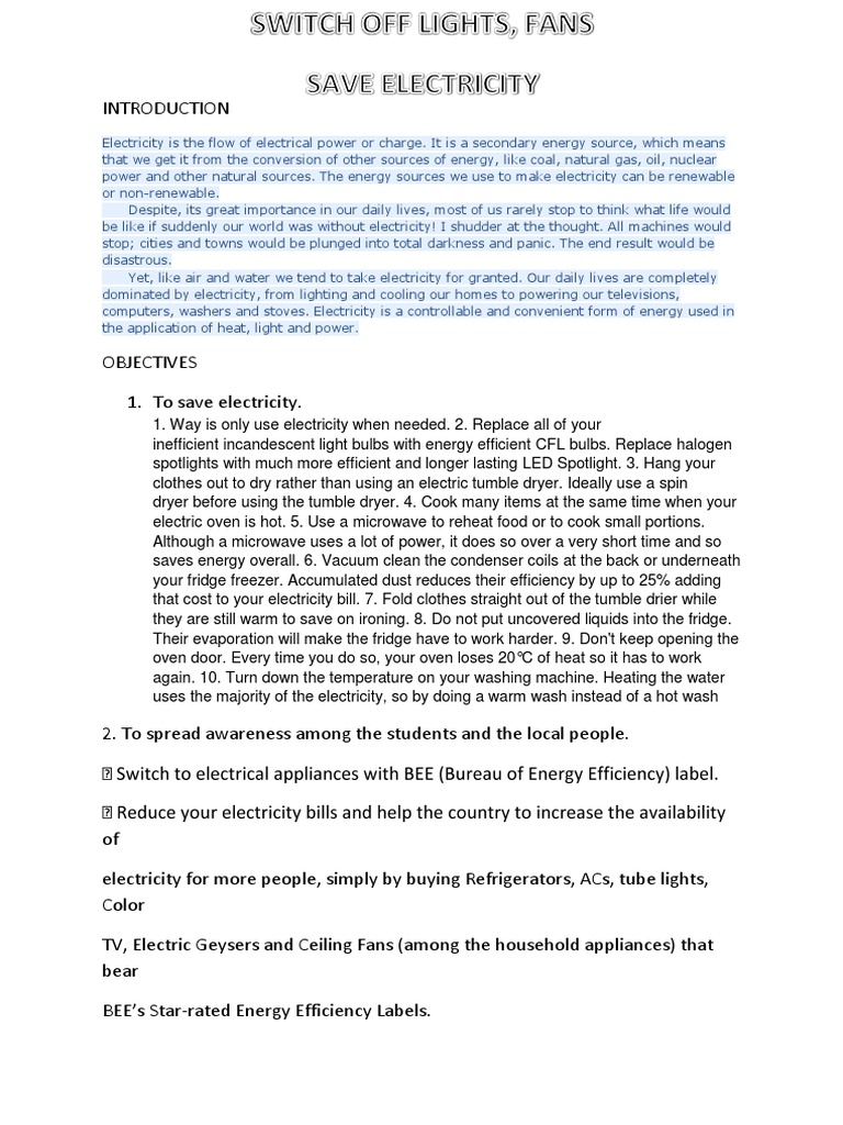 Simple Steps to Save Electricity: Effective Methods for Reducing Home ...