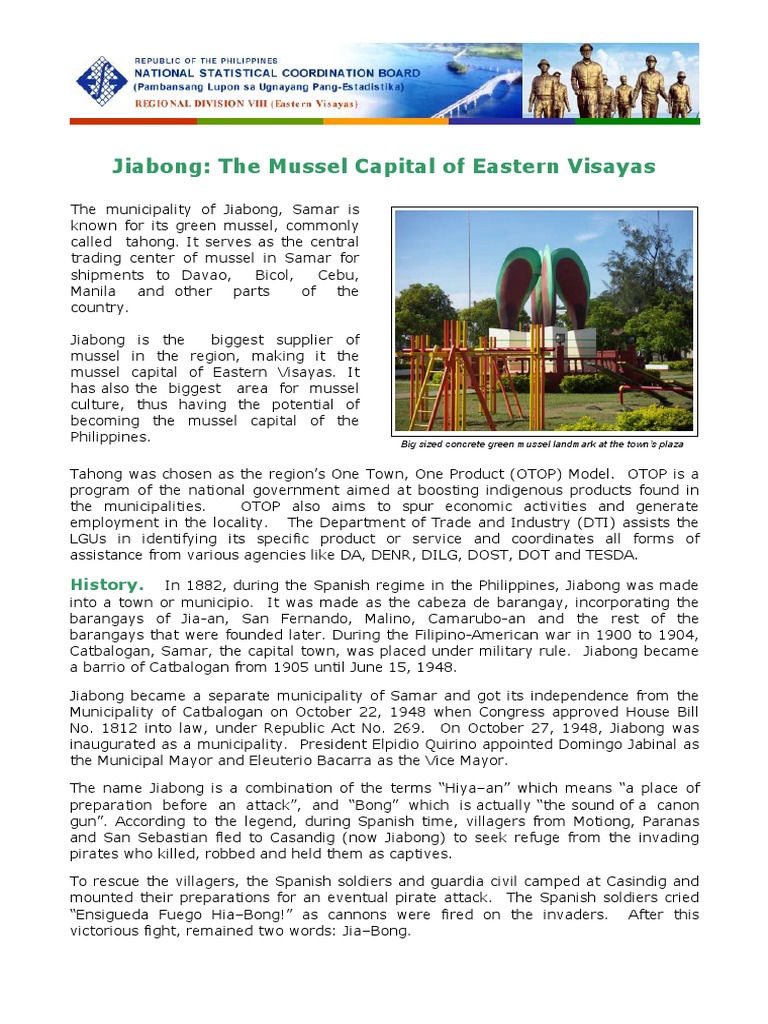 Jiabong Samar - The Mussel Capital PDF | PDF | Economies | Agriculture