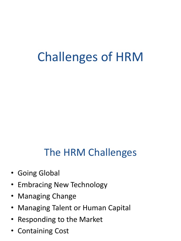 Challenges of HR | Human Capital | Human Resource Management | Free 30 ...