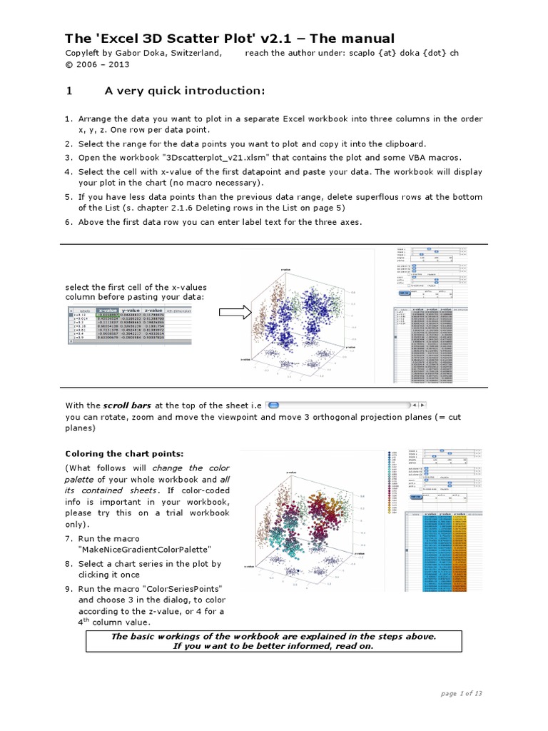 3dscatter Manual Remarks GD V2 1 PDF Microsoft Excel Significant