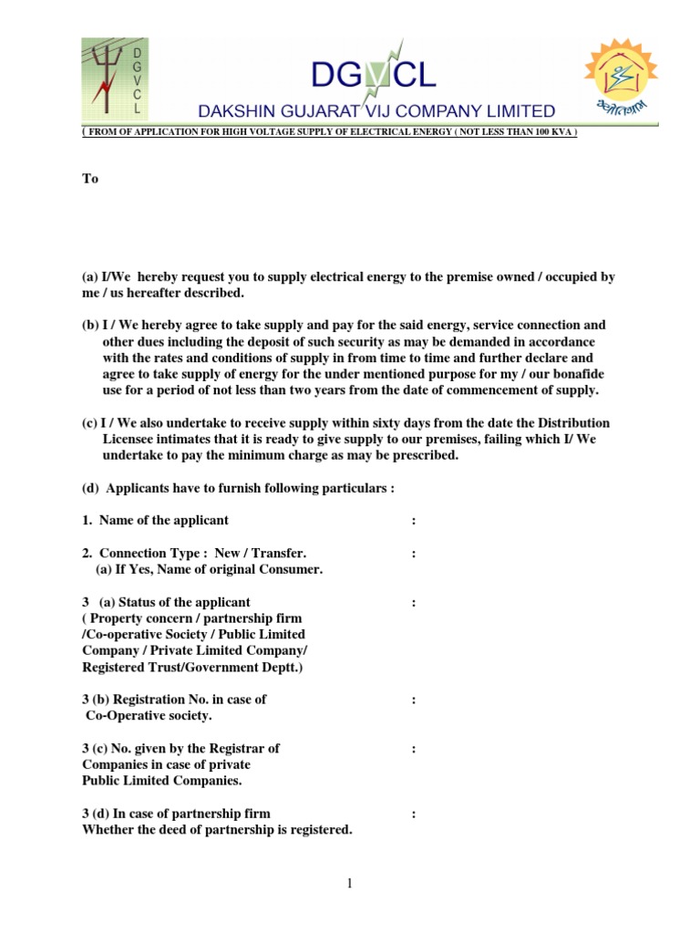 HT A1 Form | PDF | Power Supply | Deed
