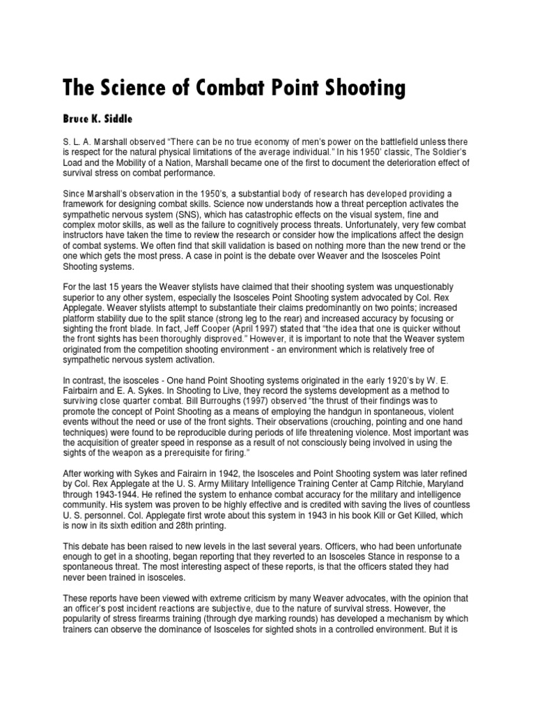 The Science of Combat Point Shooting | PDF | Visual Perception | Visual ...
