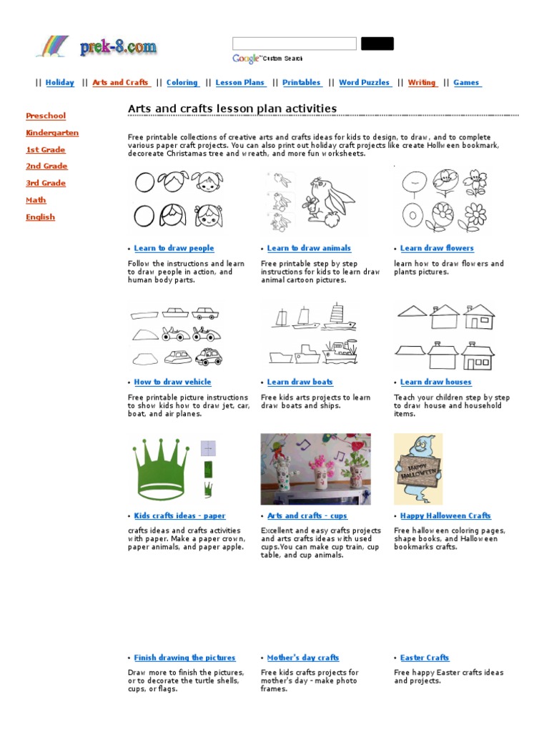 Arts and Crafts Lesson Plan Activities | PDF | Christmas | Arts (General)