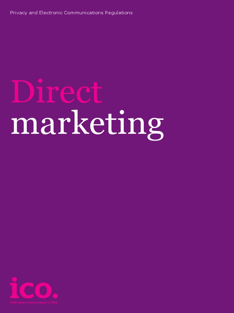 ICO Direct Marketing Guidance | PDF | Direct Marketing | Personally ...