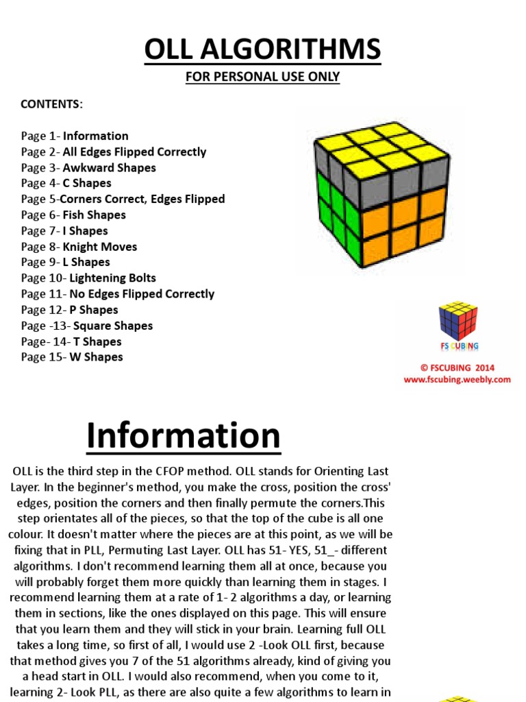 Oll Algorithms Pdf Applied Mathematics Areas Of Computer Science Free 30 Day Trial Scribd