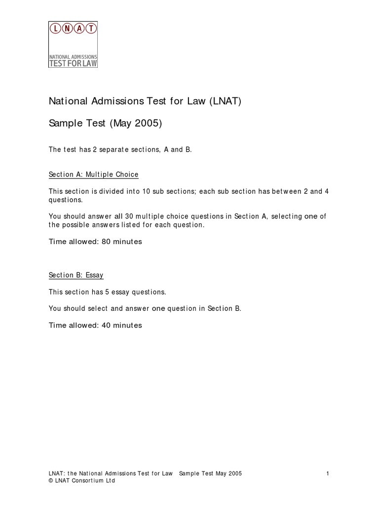 LNAT Sample Test | PDF | Punishments | Utilitarianism