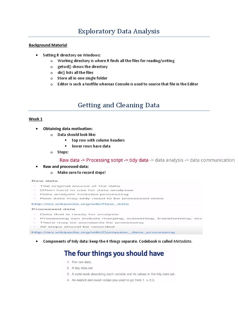 Data Analysis Courses Notes | PDF