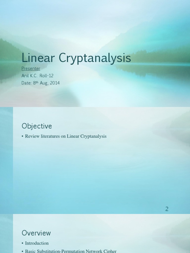 Linear Cryptanalysis | PDF | Cryptanalysis | Security Engineering
