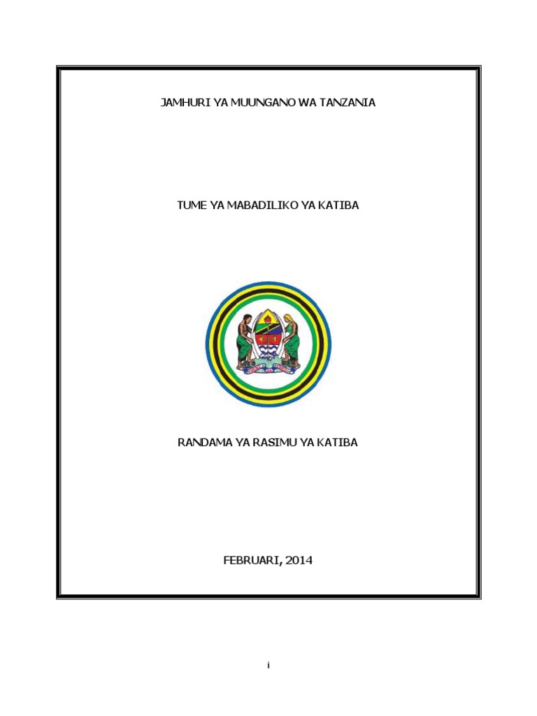 Randama Ya Rasimu Ya Katiba | PDF