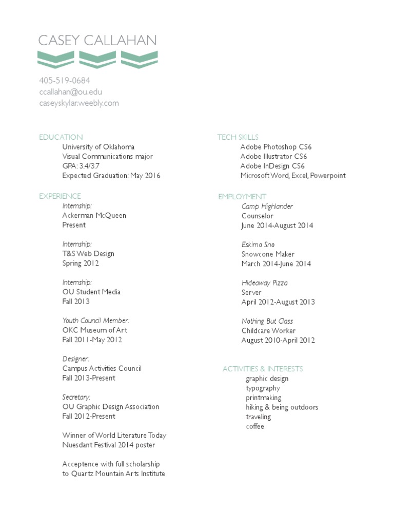 Visual Communications Student Profile | PDF