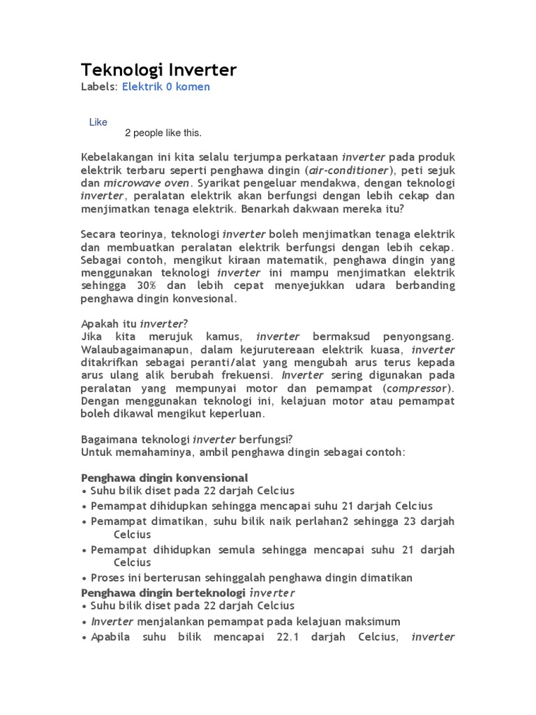 Teknologi Inverter | PDF