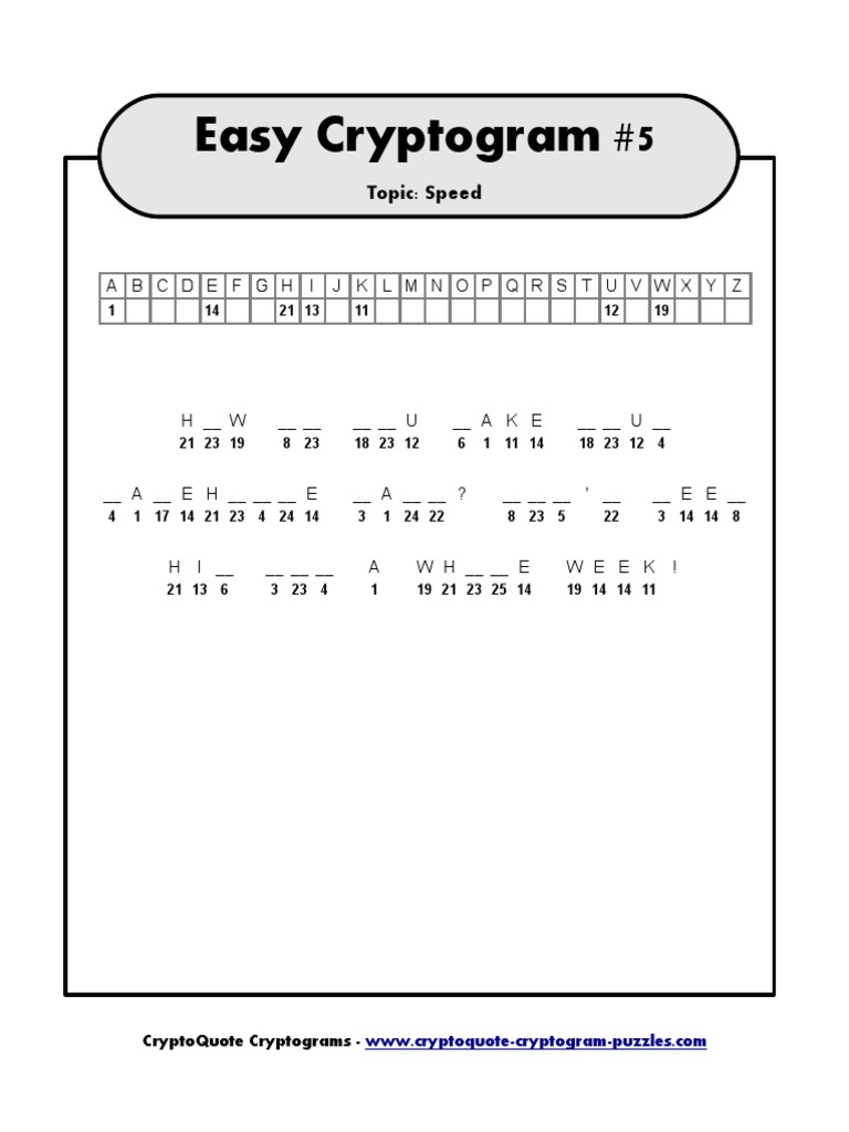 Easy Cryptogram | PDF