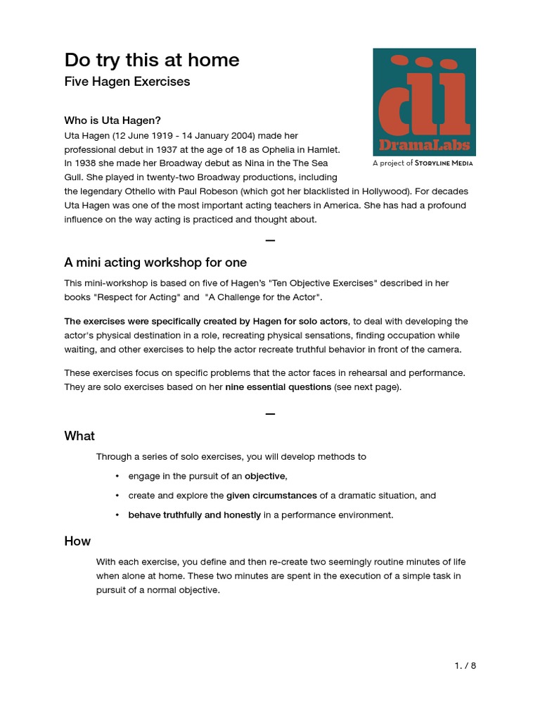 Five Hagen Exercises | PDF | Mind | Metaphysics Of Mind