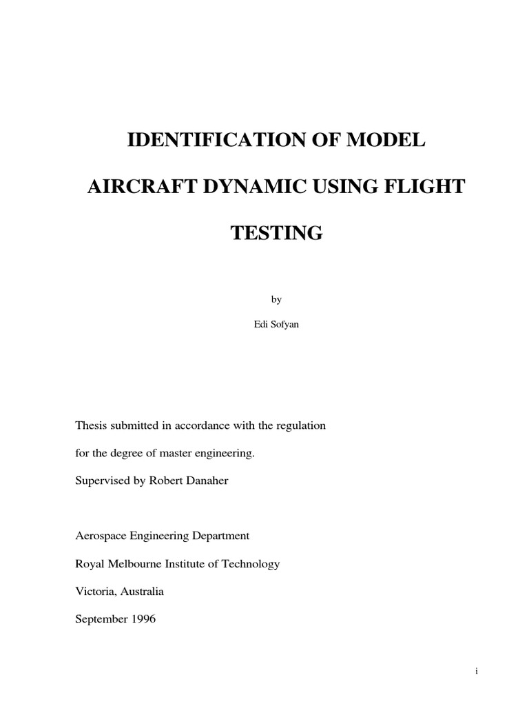 Model Aircraft Dynamics via Flight Tests | PDF | Flight Dynamics (Fixed ...