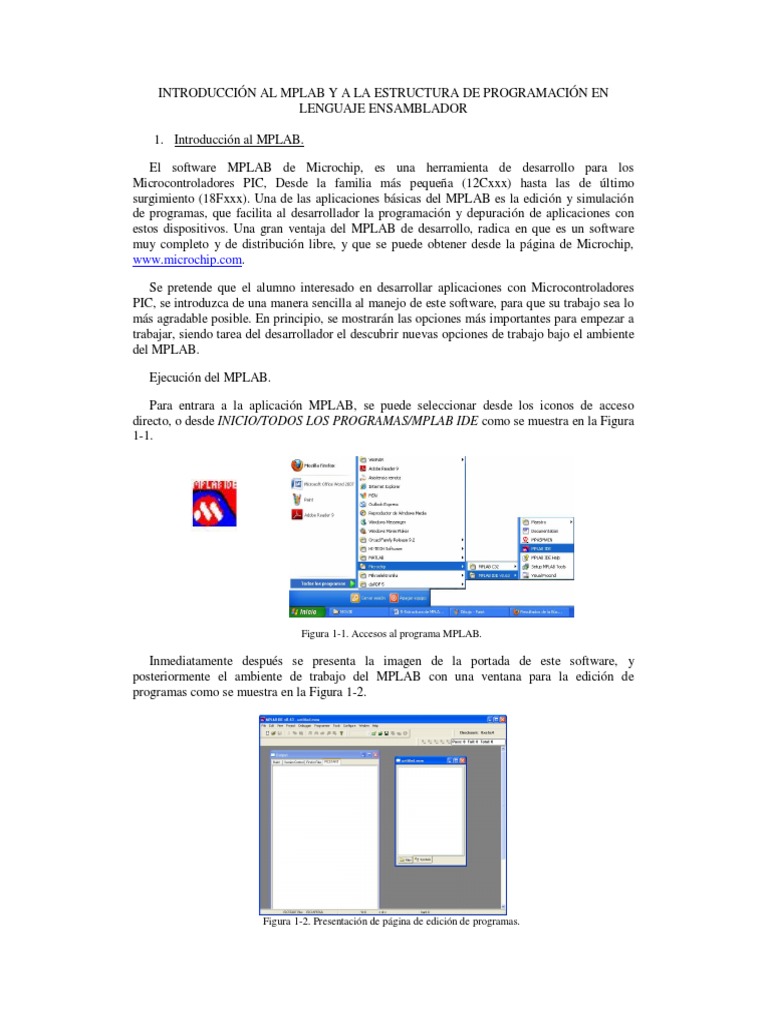 3-Estructura de MPLAB | PDF | Lenguaje ensamblador | Programa de computadora
