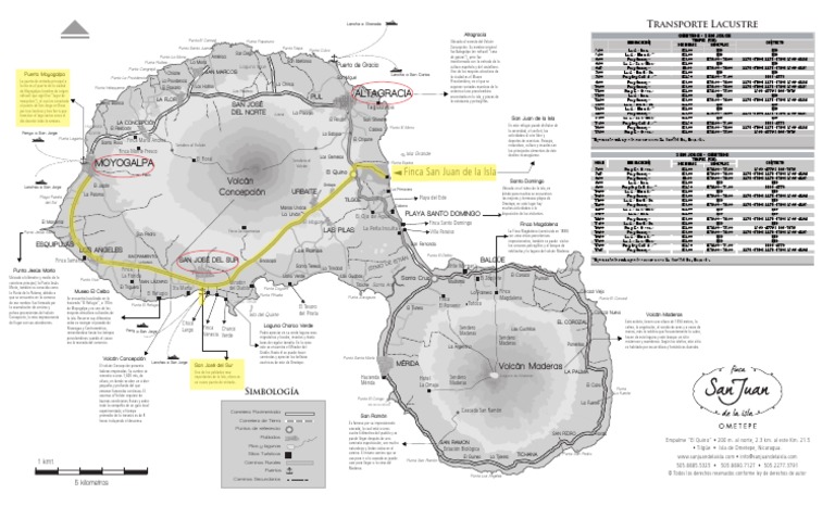 Mapa Turistico Ometepe | PDF | Science | Geología