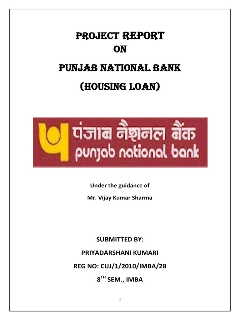 Project Report On PNB Home Loan | PDF | Mortgage Loan | Loans