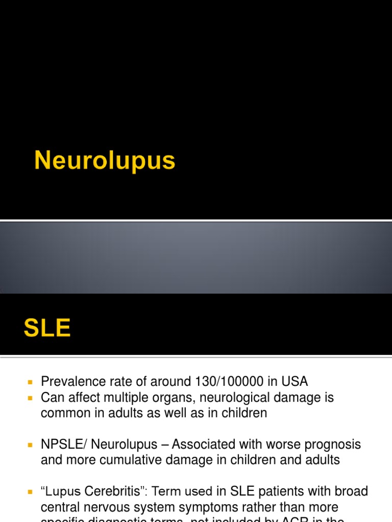 Neuro Lupus | PDF | Systemic Lupus Erythematosus | Neurology