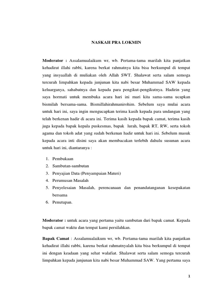 Naskah Pra Lokmin | PDF