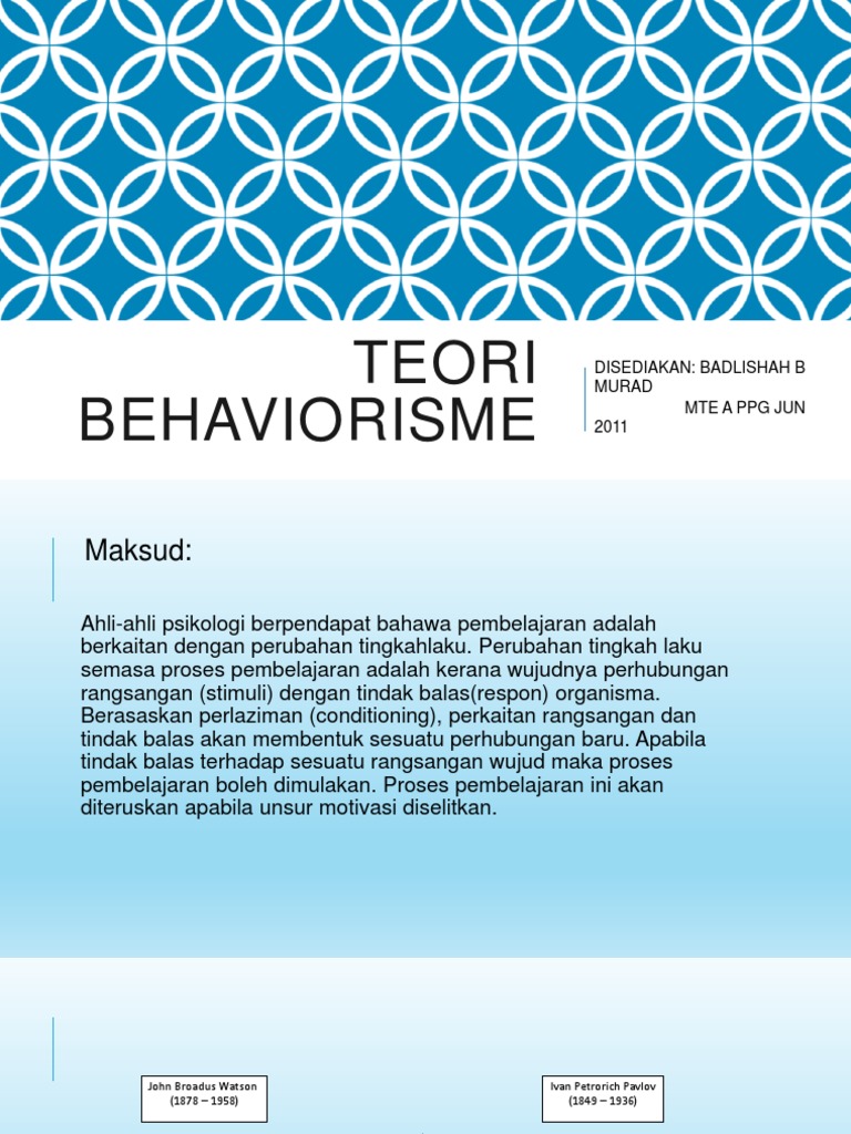 Teori Behaviorisme | PDF