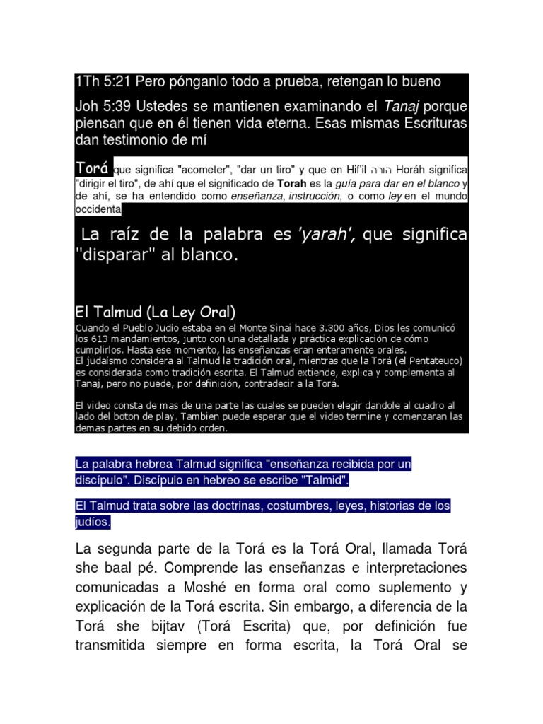 Resumen de Lo Que Es El Talmud | PDF | Talmud | Judaísmo