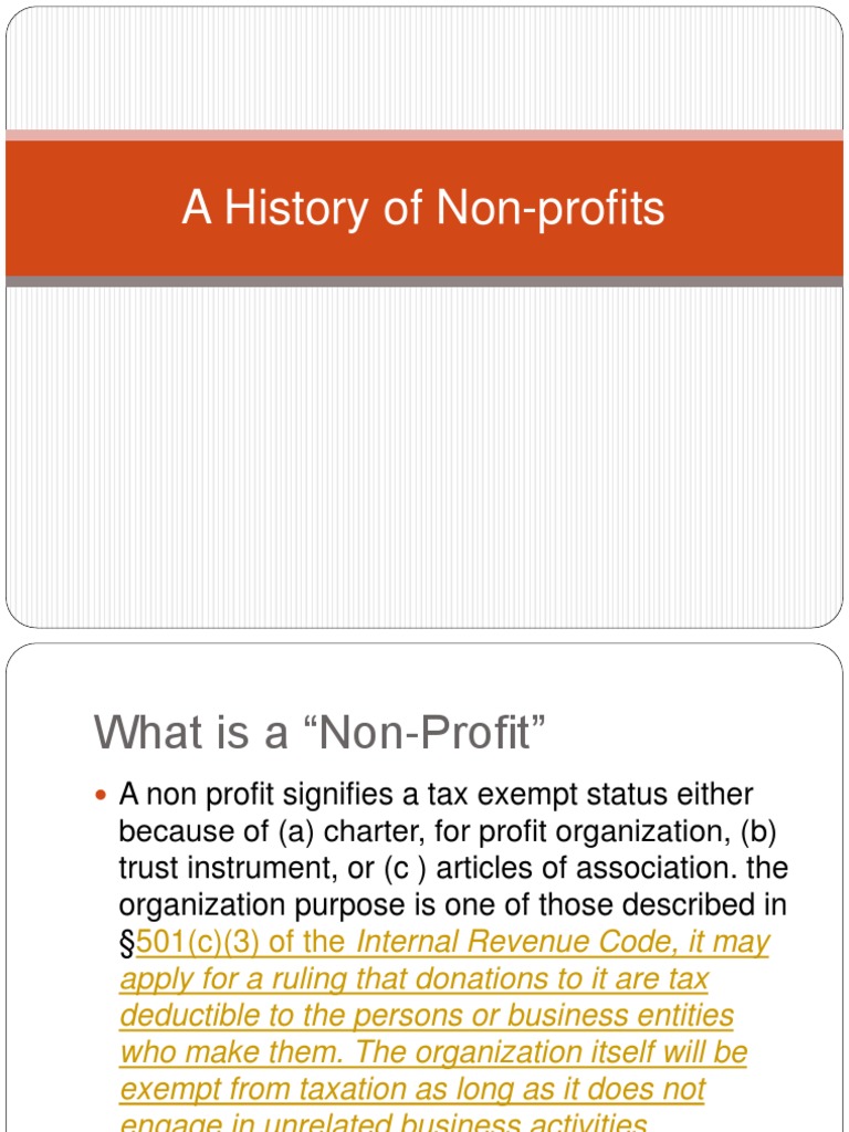 History and Impact of Non-Profits | PDF