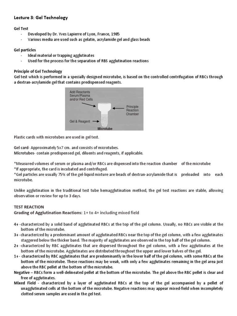 Gel Technology | PDF | Red Blood Cell | Blood Plasma