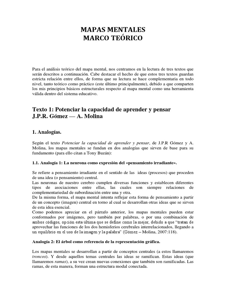Compilado Marco Teorico Mapas Mentales | PDF | Imagen | Mente