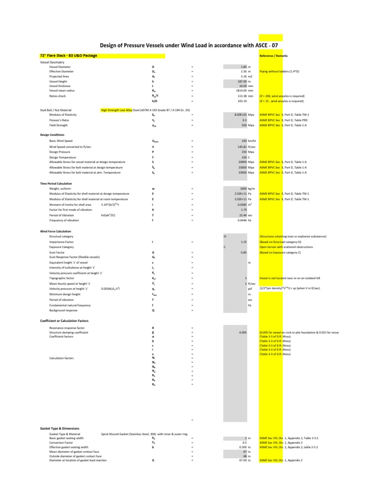 Wind Calculation Sheet | Download Free PDF | Strength Of Materials ...