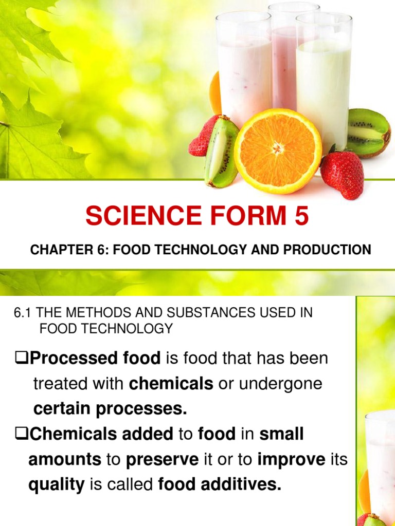 Chapter 6 Food Technology and Production | PDF | Juice | Diet & Nutrition