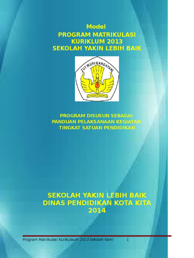 Model Program Matrikulasi K 2013 | PDF